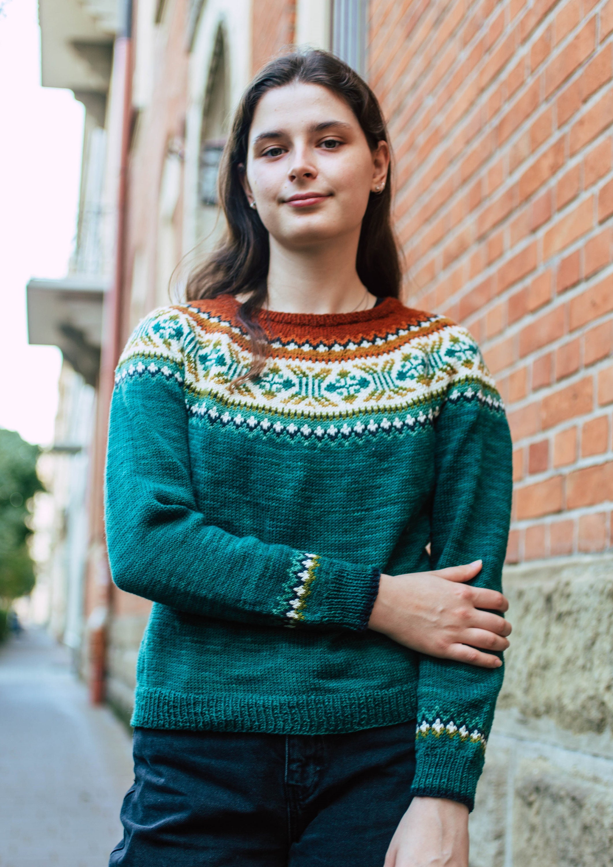 Sweater KNITTING PATTERN Fair Isle Stranded Colorwork Yoke Pullover ...