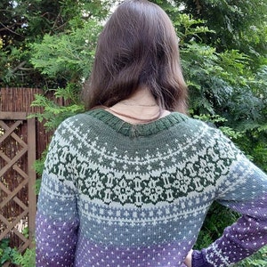 Sweater KNITTING PATTERN - Fair Isle Norwegian Stranded Colorwork Yoke ...