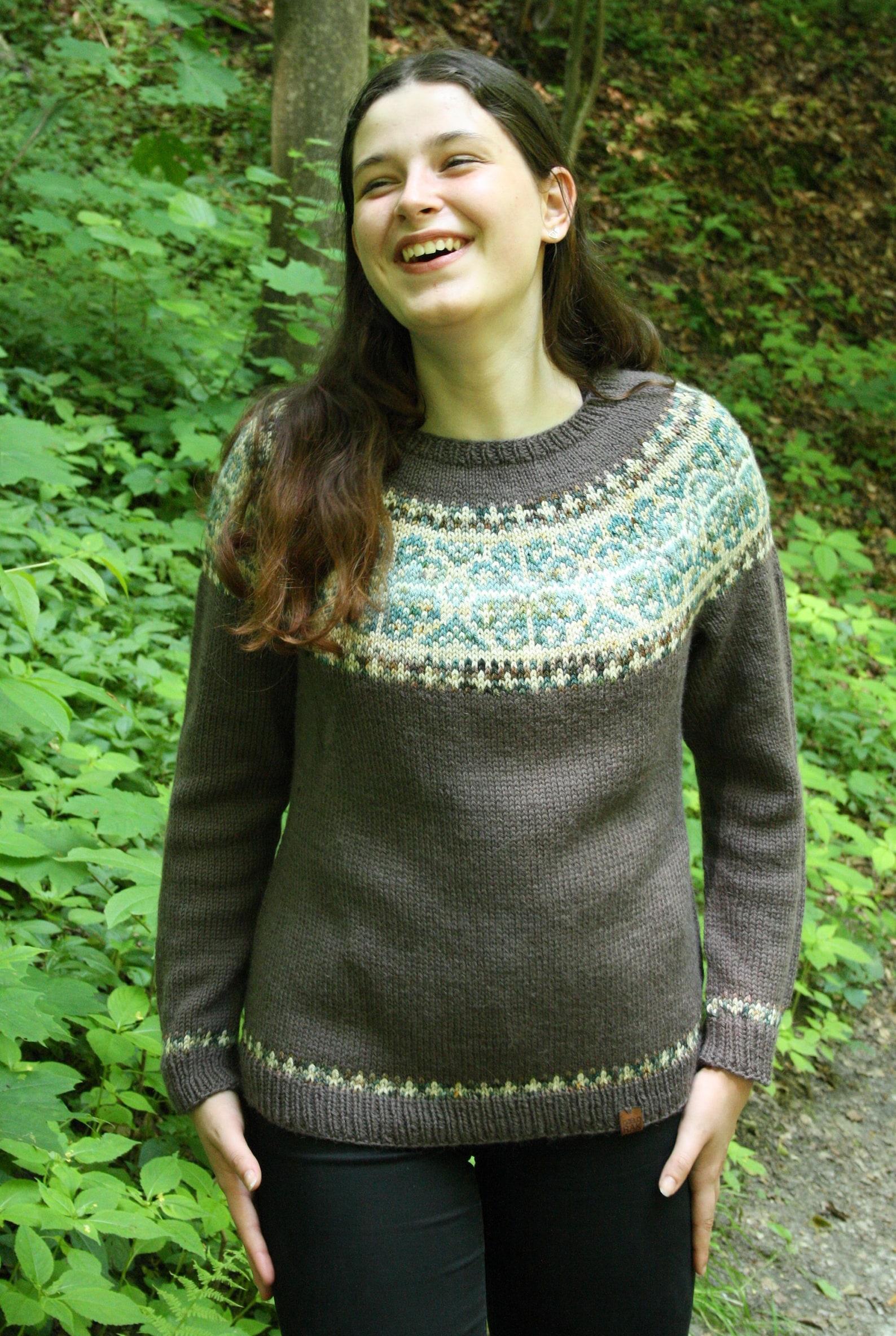 Fair Isle Knitting Pattern: Stranded Colourwork Knit, Top Down Yoke ...