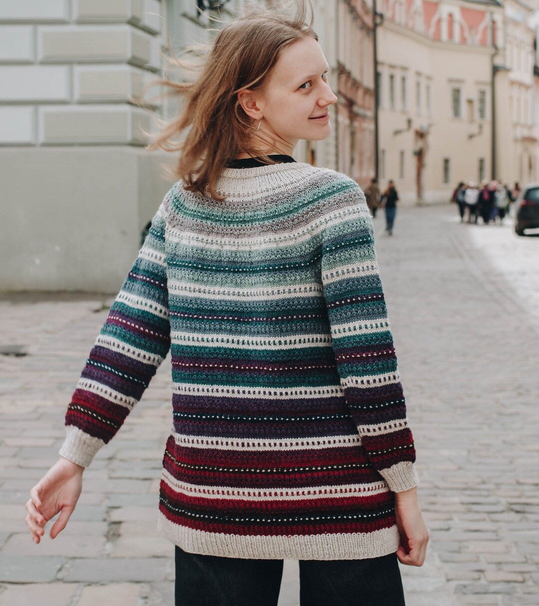 Cardigan Knitting Pattern - Colorwork Slip Stitch Sweater - PDF - Etsy