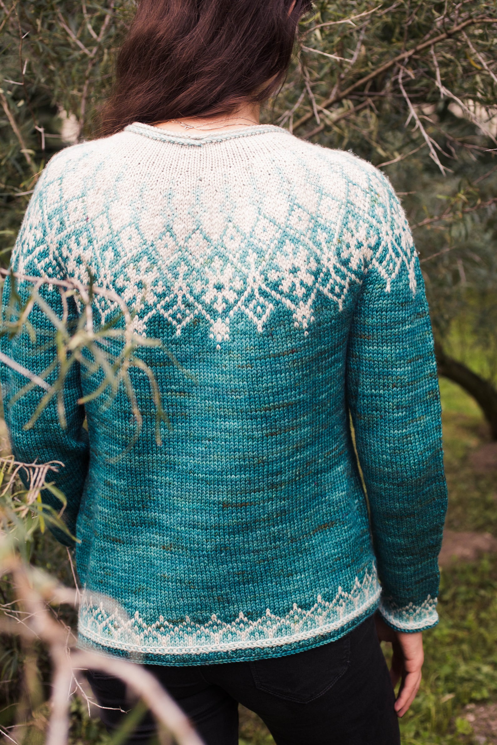 KNITTING PATTERN * Neretina Colorwork Yoke Sweater, Pullover Pattern ...