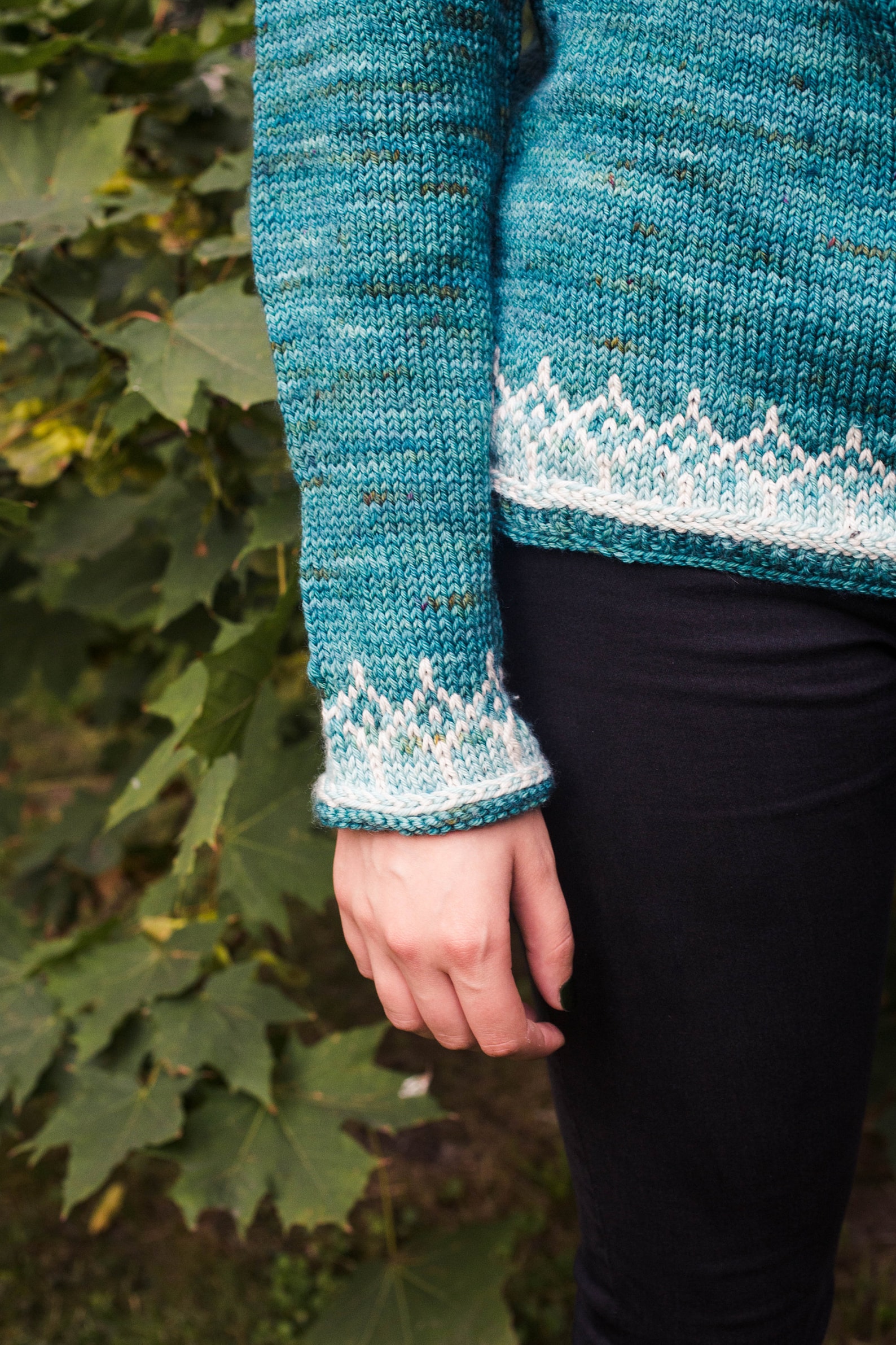 Sweater Knitting Pattern: Neretina Yoke Pullover, Stranded Colorwork ...