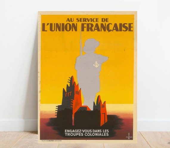 Poster Union Française 1946 - Etsy