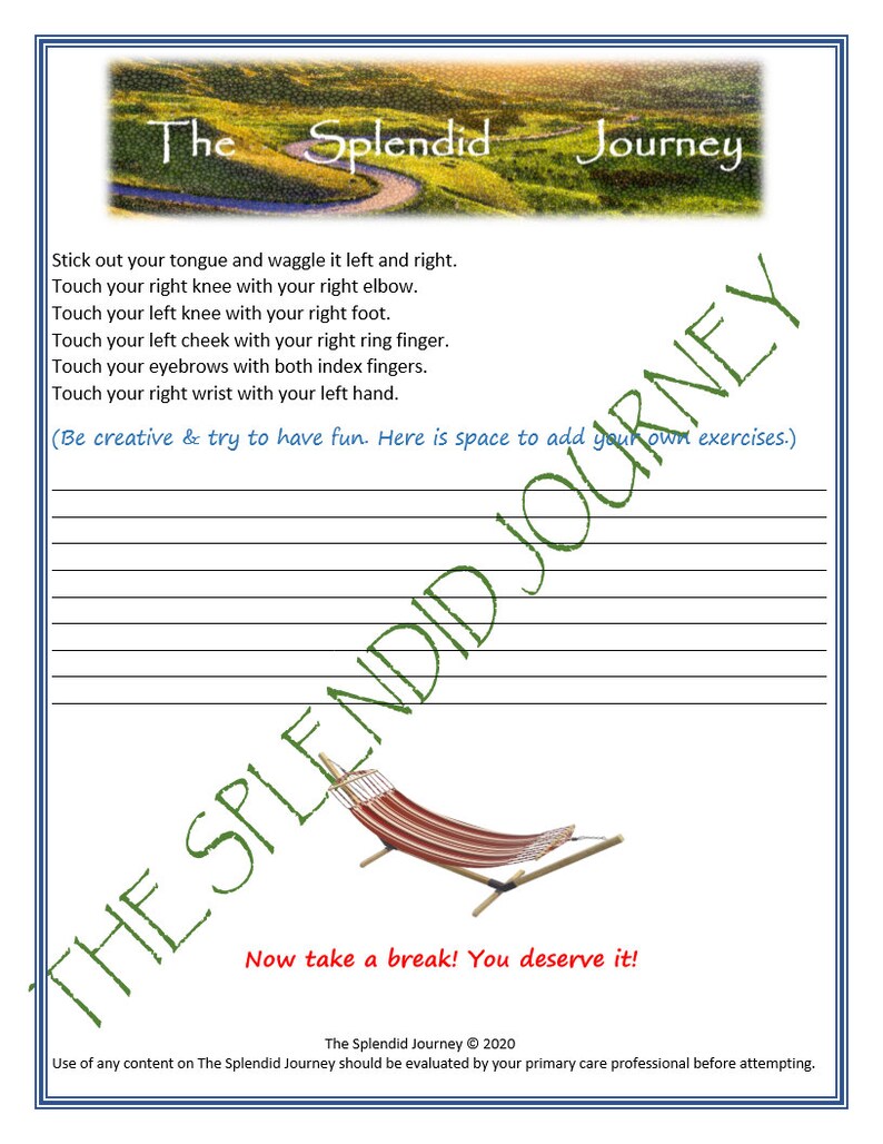 Cross-lateral Exercises for Stroke/tbi Survivors Sitting or - Etsy