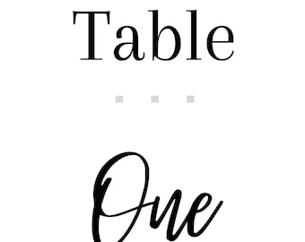 PRINTABLE Table Numbers Modern/minimalistic Style - Etsy