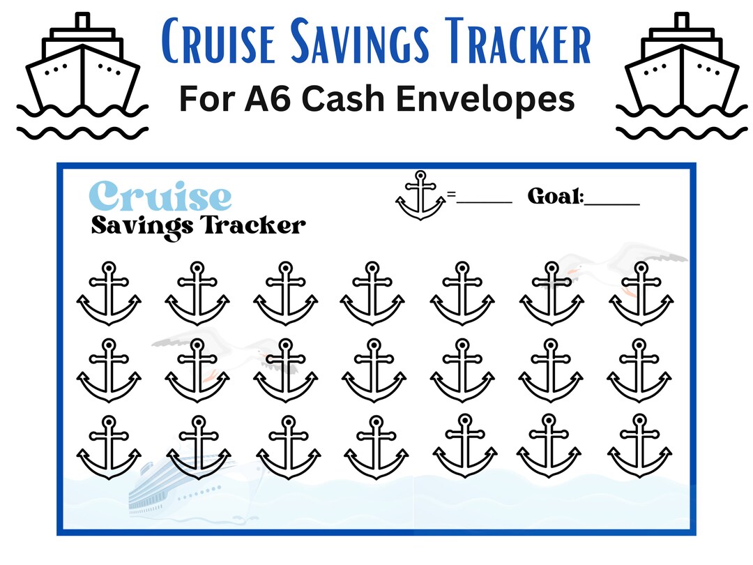 Cruise Savings Tracker A6 Savings Challenge Printable - Etsy