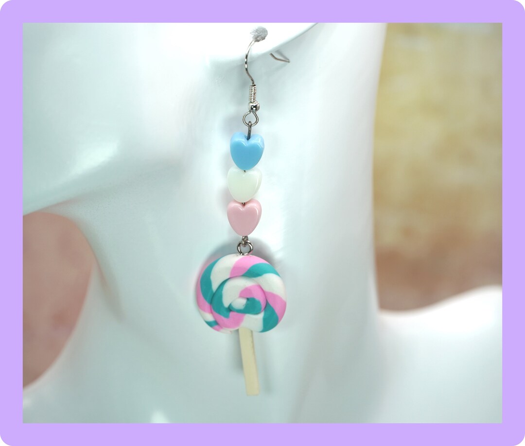 Lollipop Trans Pride Earrings LGBTQ Earrings for Pride Month Trans ...