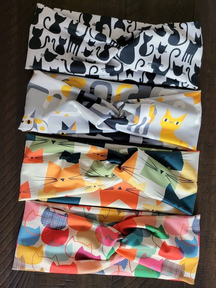 Cats Turban Twisted Headbands - Etsy