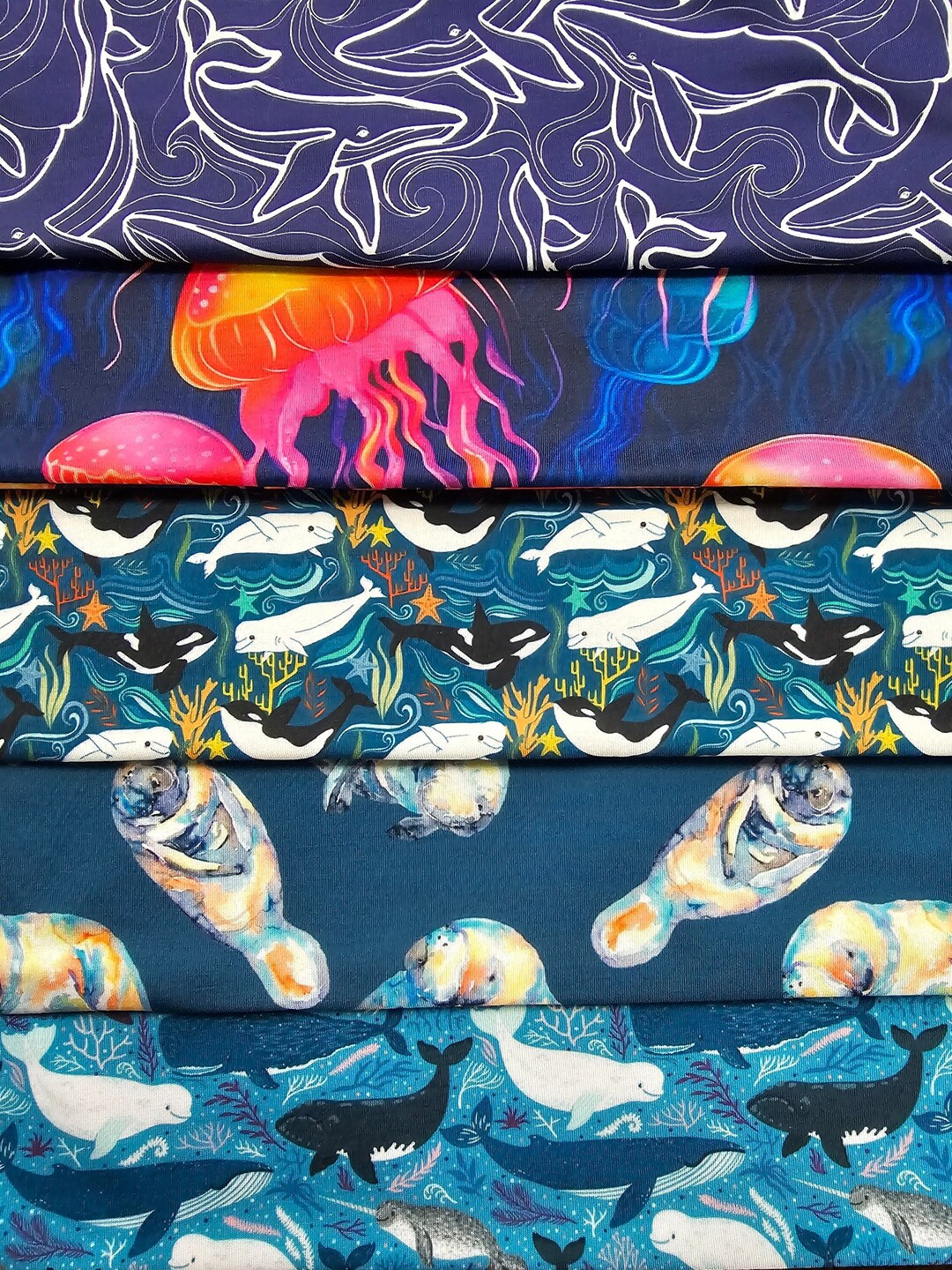 Sea Life Jersey Knit Twisted Headband - Etsy