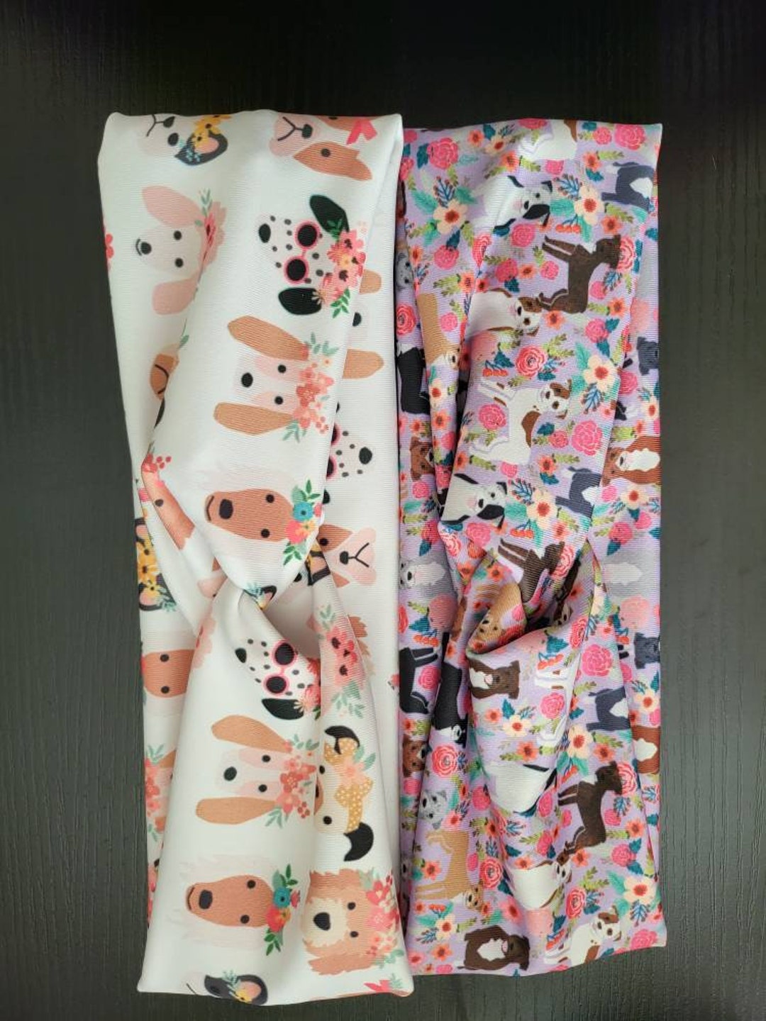 Cute Dogs Twisted Headband - Etsy