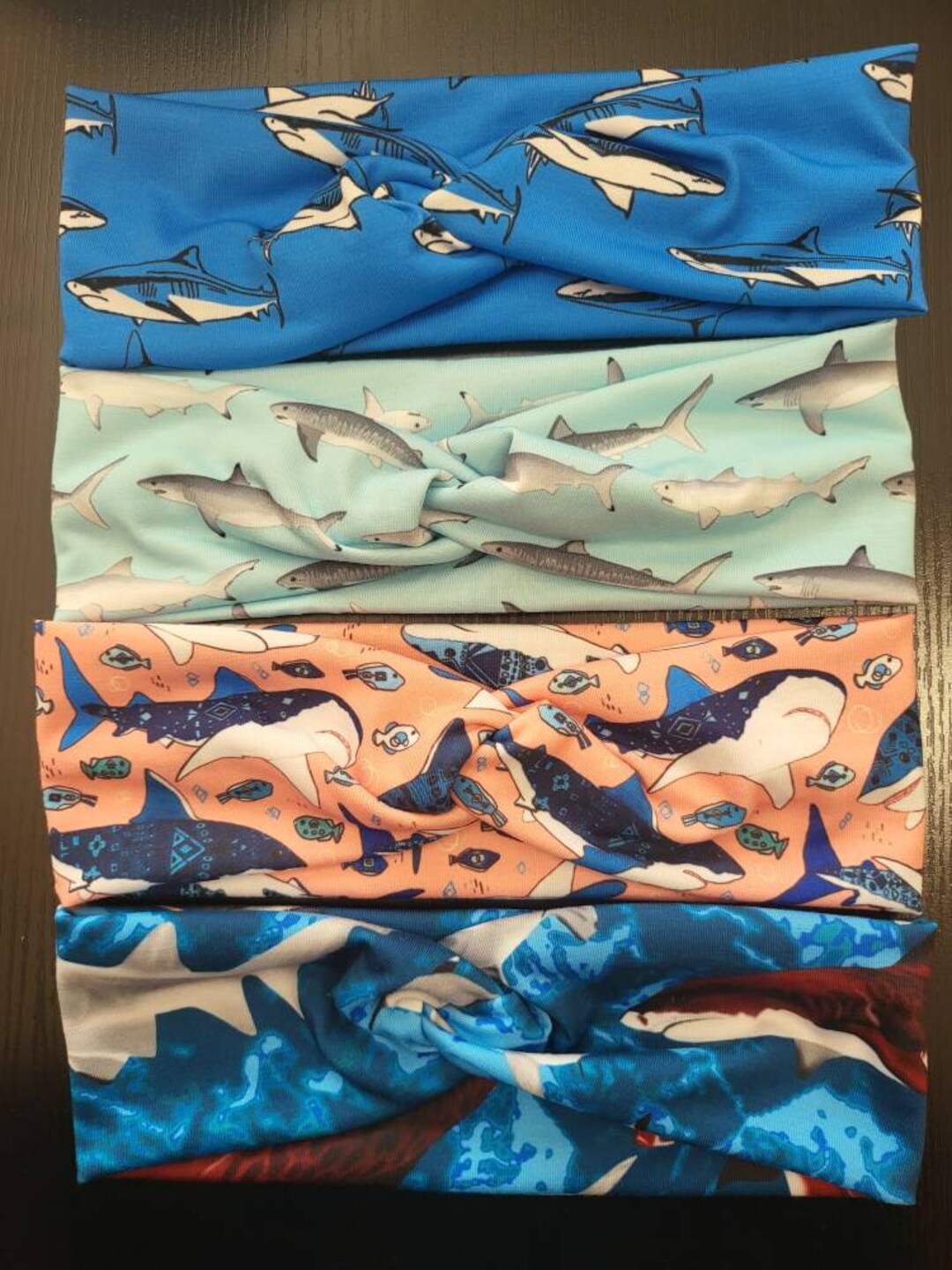 Sharks Jersey Knit Twisted Headband - Etsy