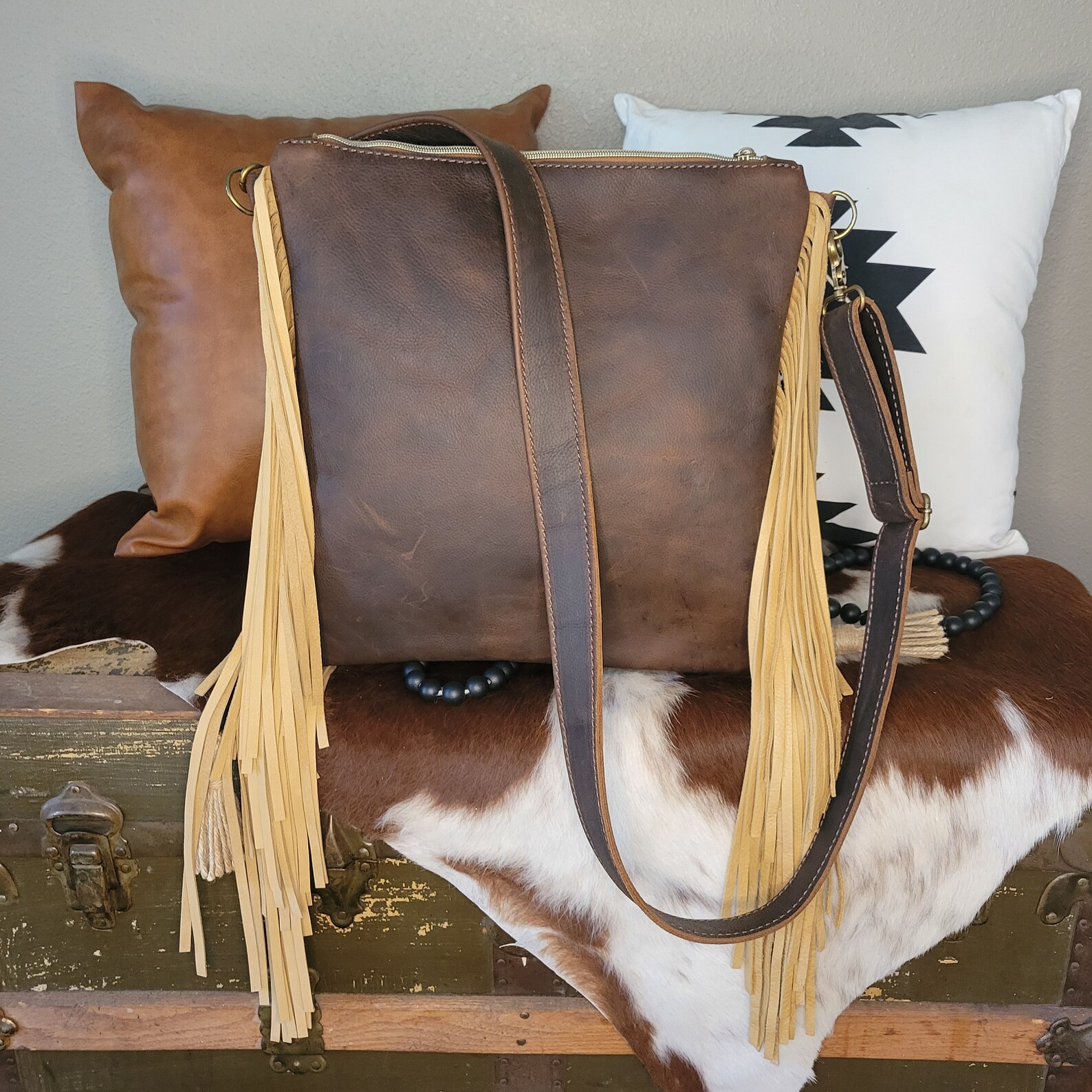 Western Wool Adjustable Crossbody Purse - Etsy