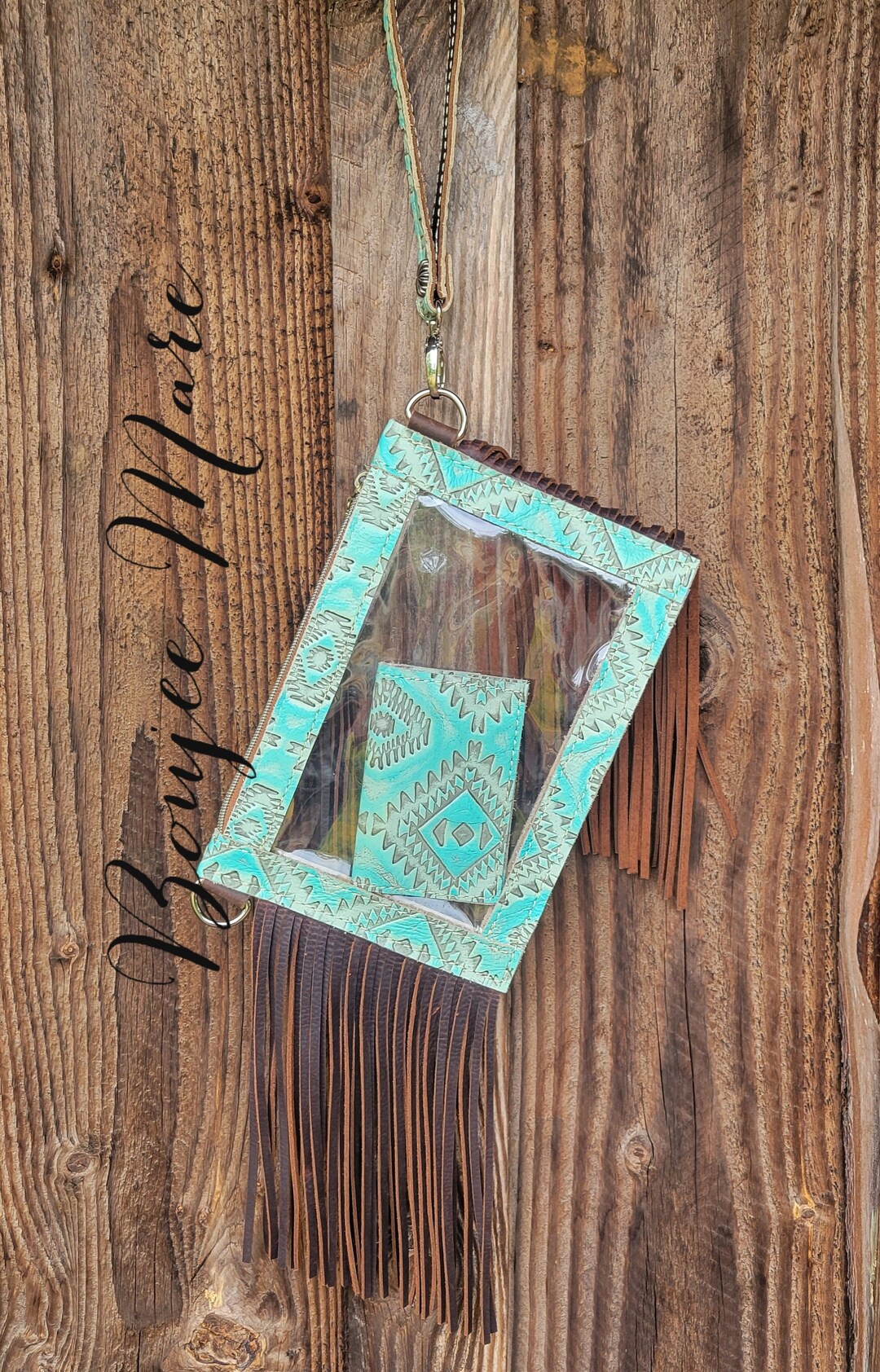 Western Clear Purse With Fringe (sm) - Etsy