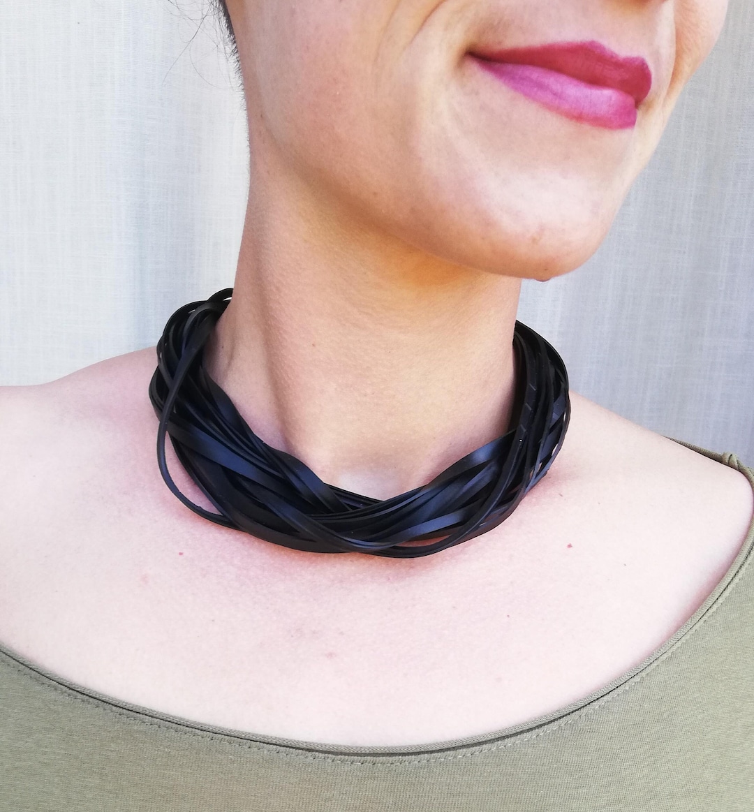 Elegant Strap Necklace, Soft Rubber Choker, Valentine's Day Gift ...
