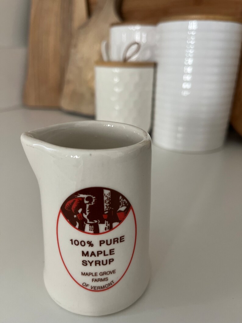 Vintage Maple Syrup Ceramic Individual Pitcher From Maple Grove Farms ...