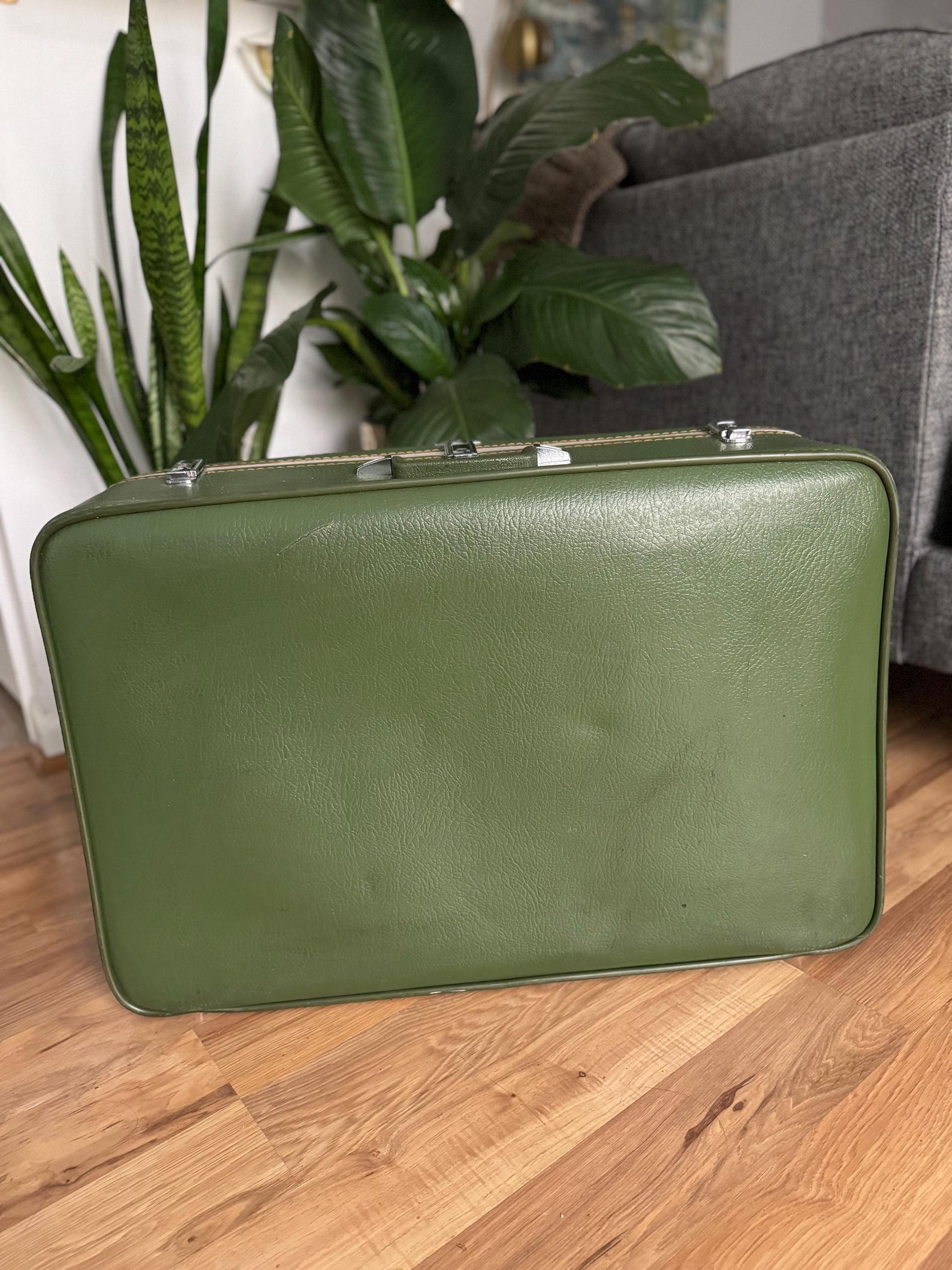 Vintage Green Featherlite Retro Hard Case Suitcase Luggage - Etsy