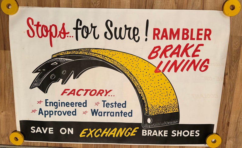 Vintage 1960’s AMC Rambler Dealership Automotive Service Posters | SOLD ...