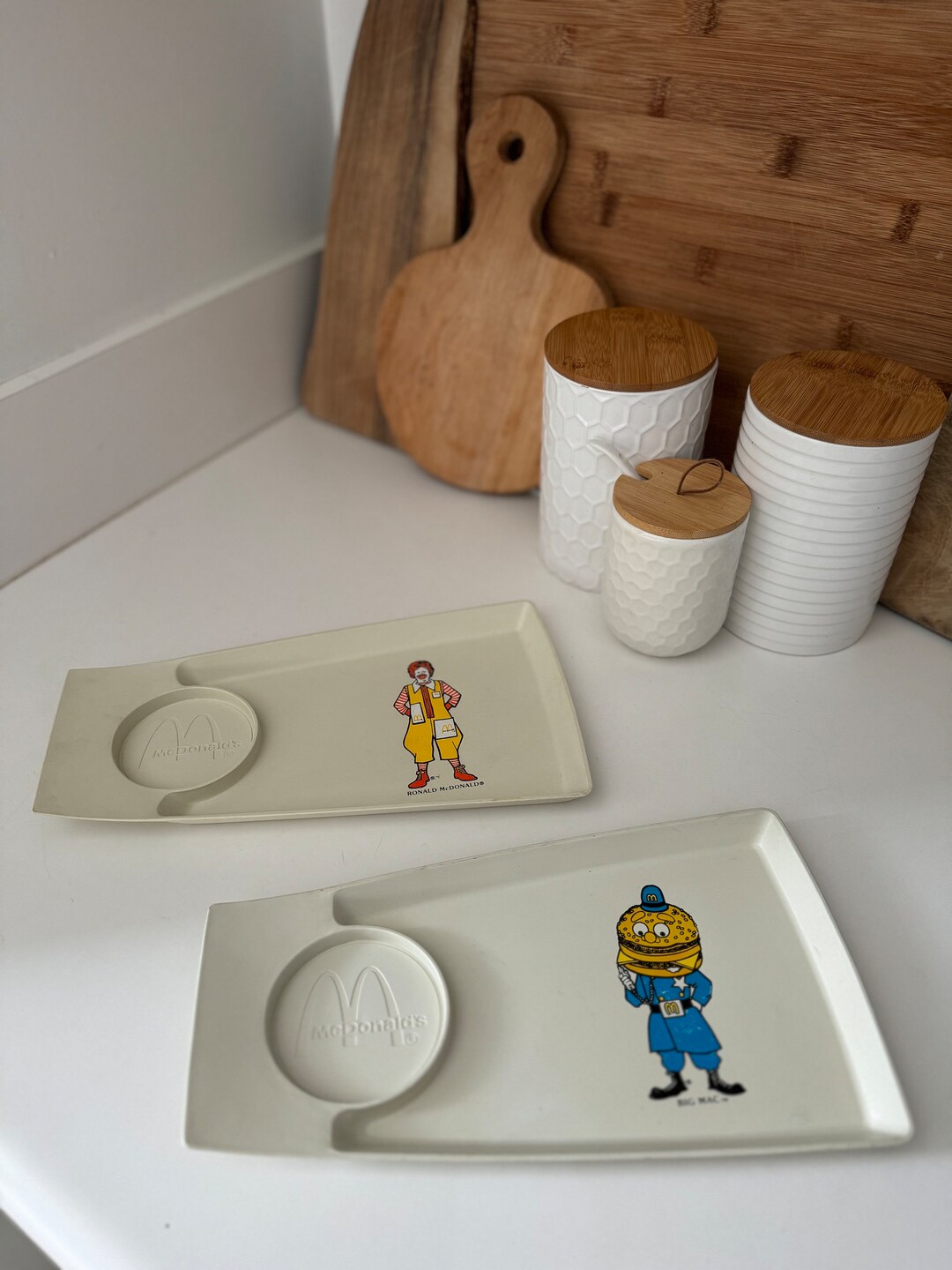 Vintage Mcdonalds Snack Trays Ronald Mcdonald & Officer Big Mac Set - Etsy