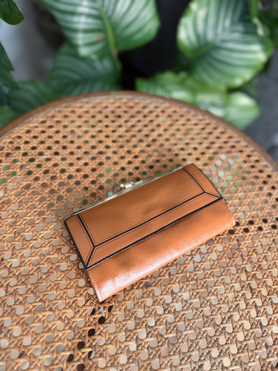Vintage Princess Gardner Brown Leather Wallet With Black Line Detail - Etsy