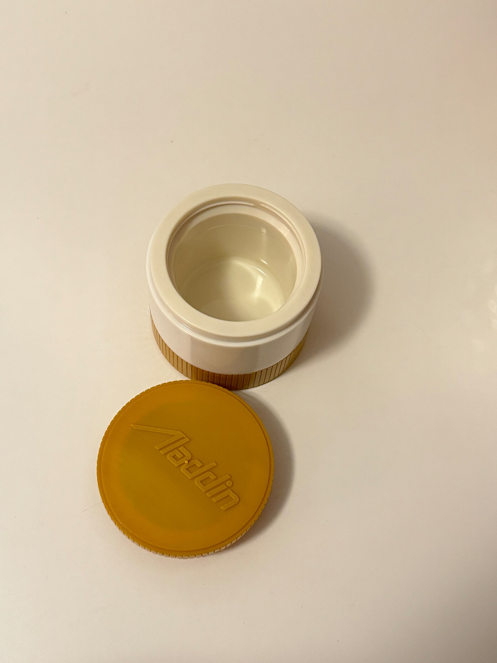 Vintage Mustard Yellow & White Aladdin Insulated Food Container/jar - Etsy