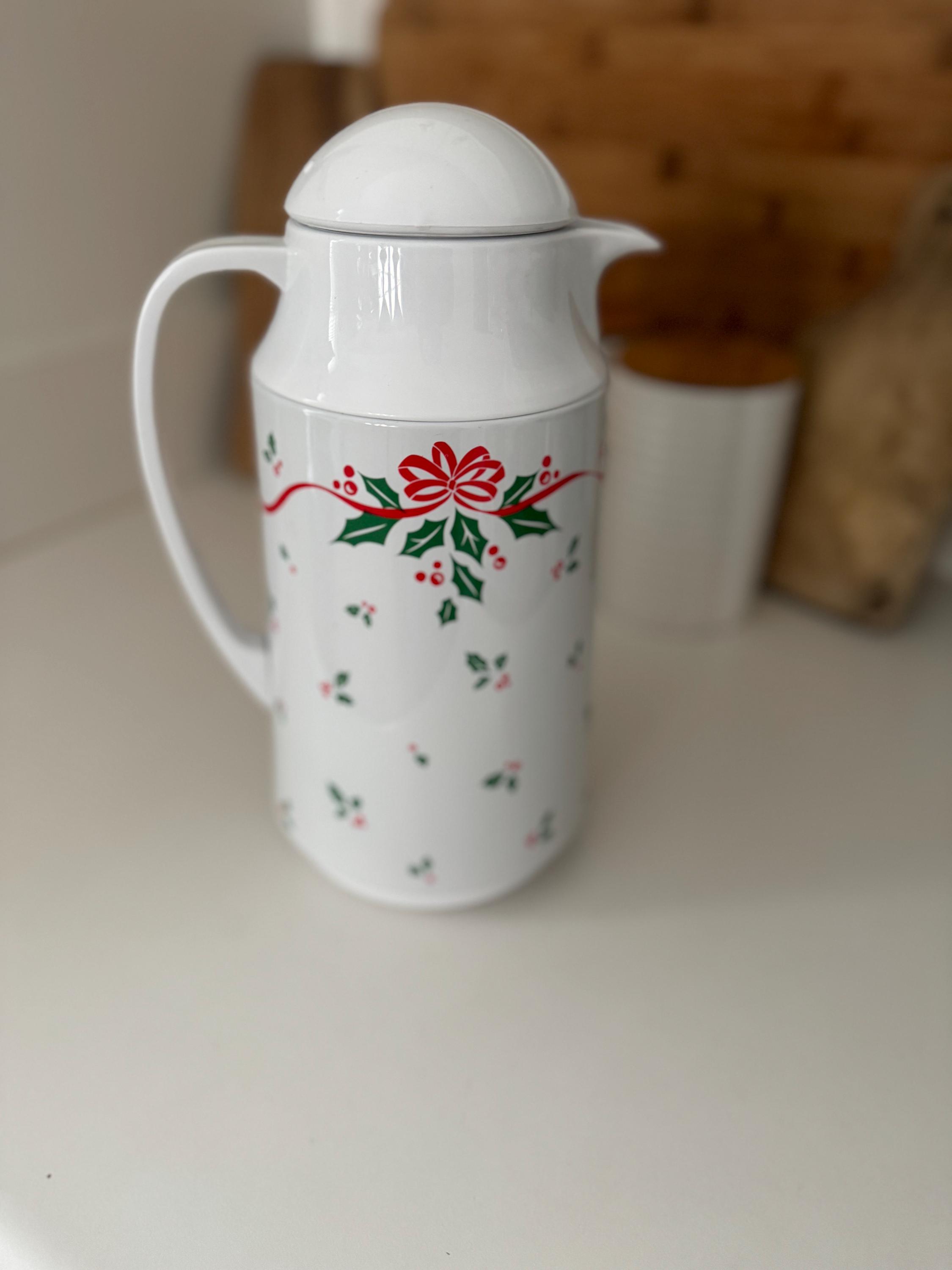 Vintage Corelle Compatibles Holly Berry White Thermal Server 1 Qt ...