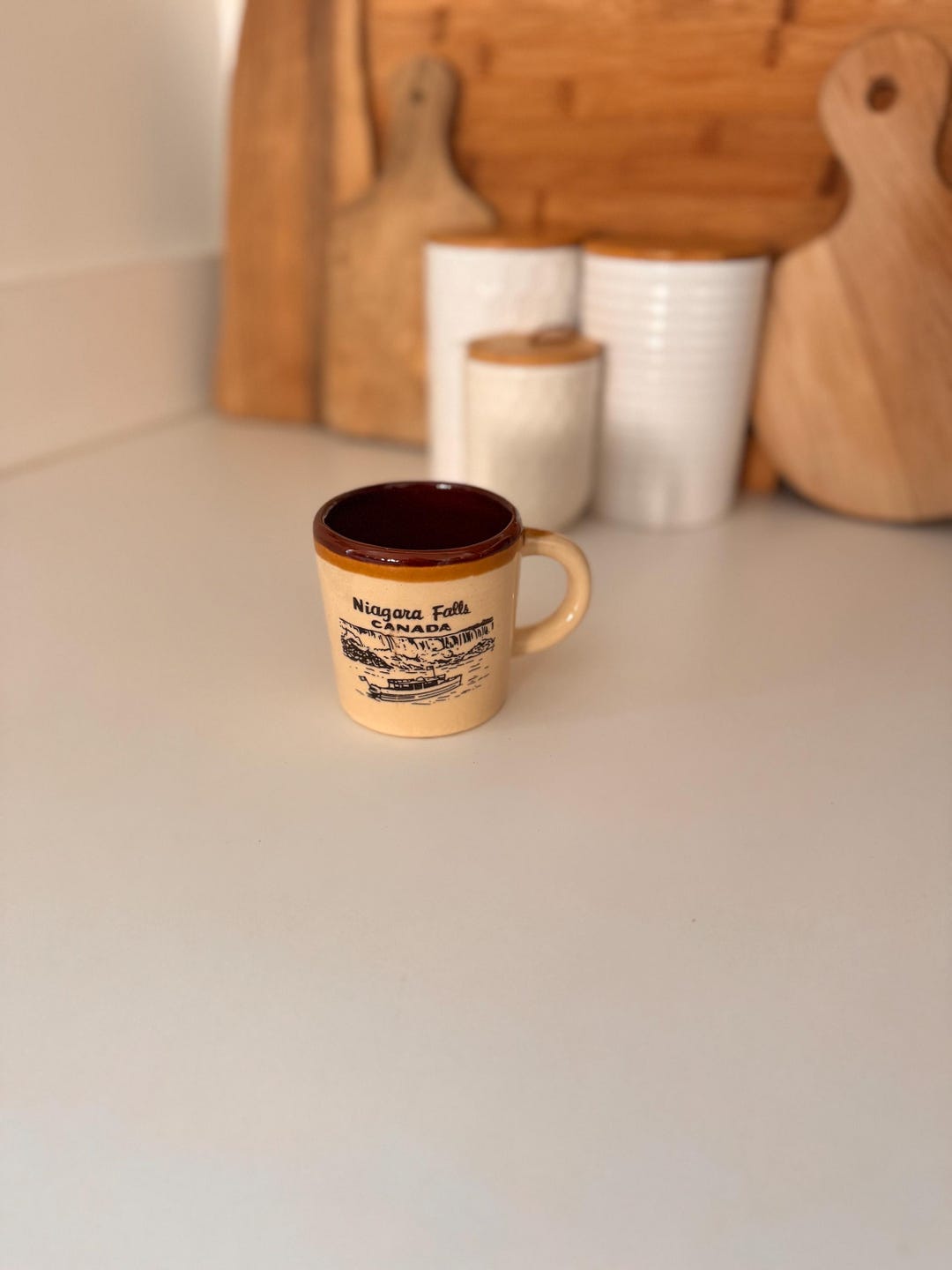 Vintage Brown Niagara Falls Canada Souvenir Stoneware Coffee Mug - Etsy