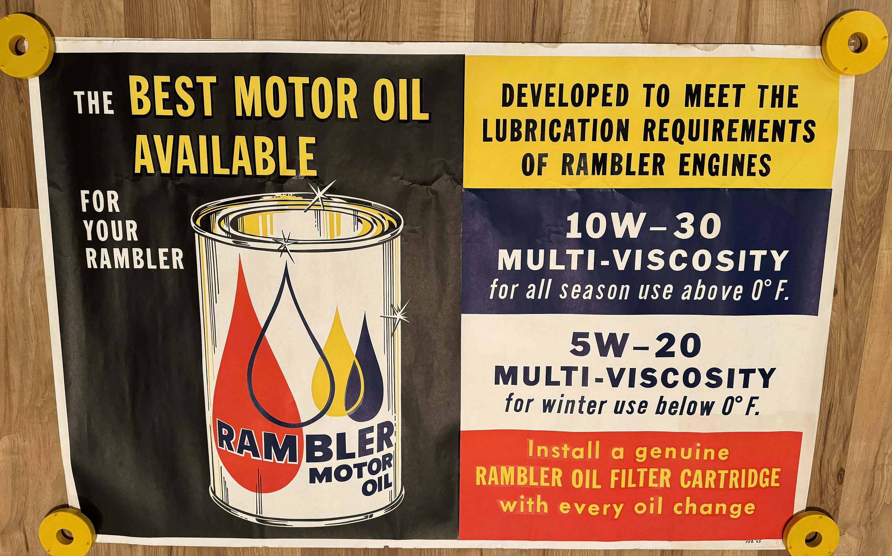 Vintage 1960’s AMC Rambler Dealership Automotive Service Posters | SOLD ...