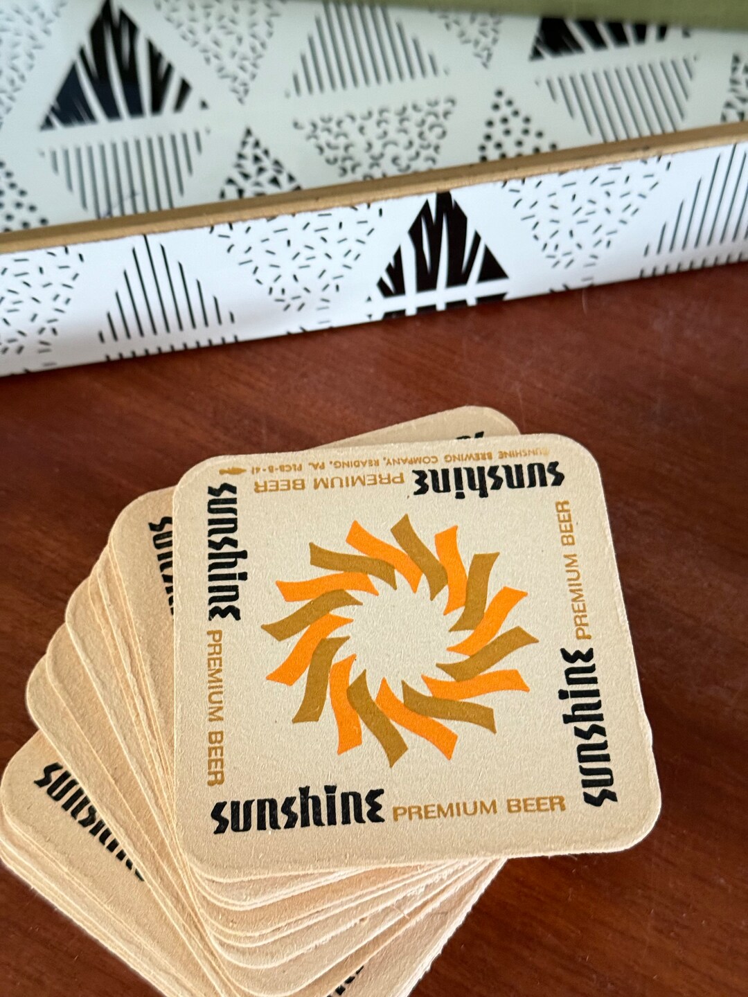 Vintage Sunrise Beer Paper Bar Coasters - Etsy