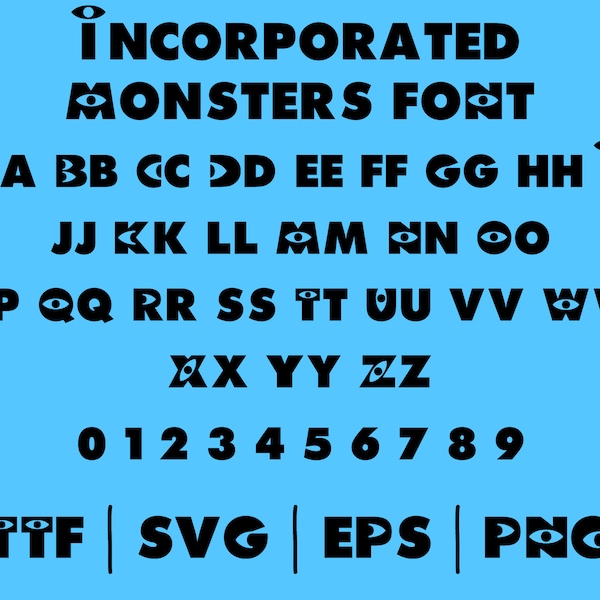 Monster Inc Font Svg - Etsy