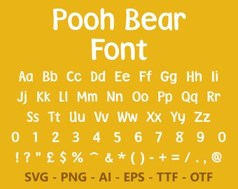 Cricut Pooh Font - Etsy