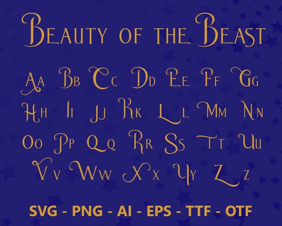 Beauty of the Beast Font Ttf Svg Eps Png Cricut - Etsy Canada