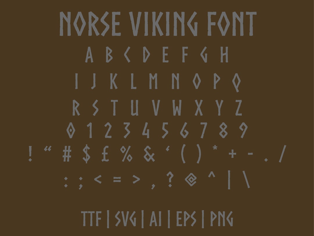 Norse Viking Font Ttf Svg Eps Png Cricut - Etsy Australia