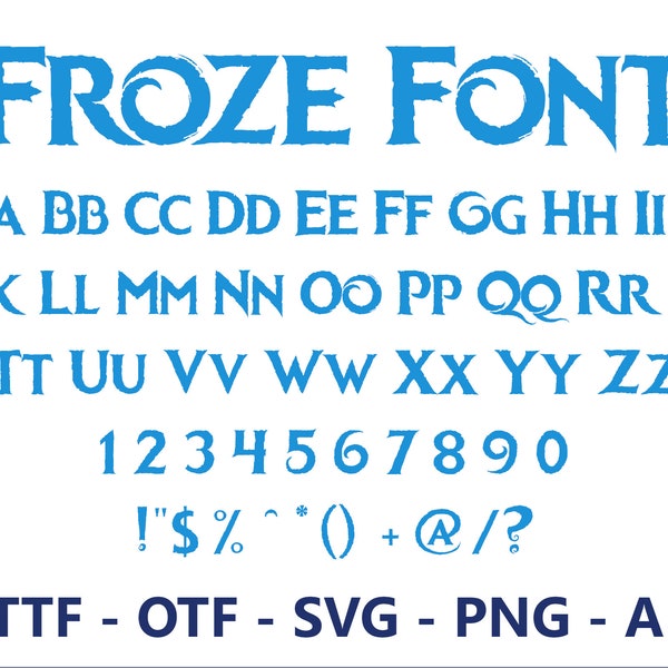 Frozen Font - Etsy