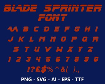 Blade Runner Font Svg - Etsy