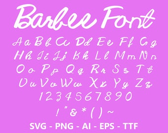 Barbie Font for Cricut - Etsy