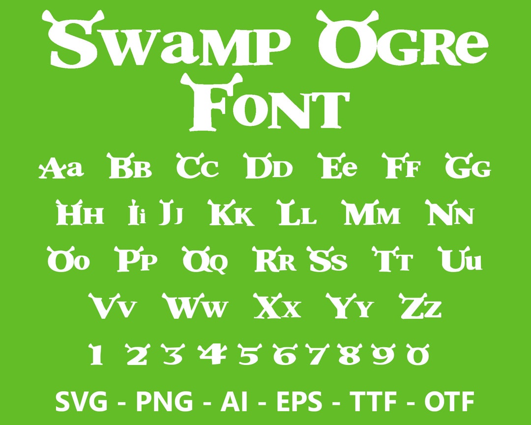 Swamp Ogre Font Ttf Svg Eps Png Cricut Silhouette Word Crafting - Etsy UK