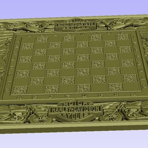 Harley Davidson Chess Board 3D Model STL for CNC Router or 3d Printing ...