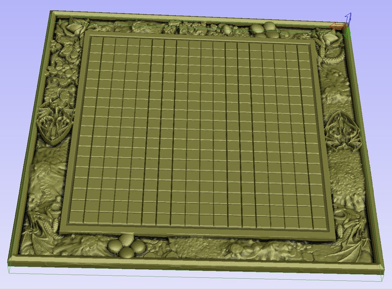 Dragons Go Board 3D Model STL for CNC Router or 3d Printing Go Board - Etsy
