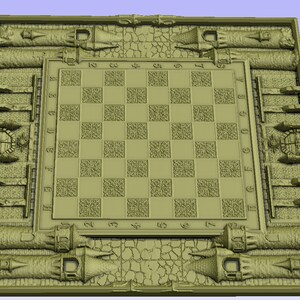 Citadel Castle Chessboard 3D Model STL for CNC Router or 3d Printing ...