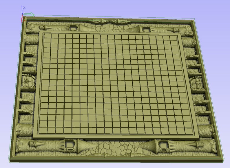 Medieval Castle Go Board 3D Model STL for CNC Router or 3d Printing Go ...