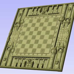 Citadel Castle Chessboard 3D Model STL for CNC Router or 3d Printing ...