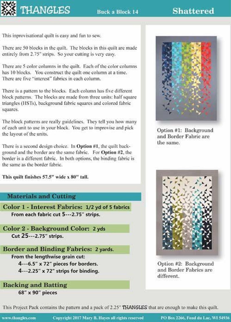 Shattered Quilt Pattern - Etsy