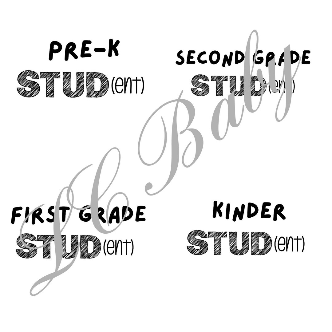 Stud (ent) Svg Bundle, First Day of School Svg Bundle, Back to School ...