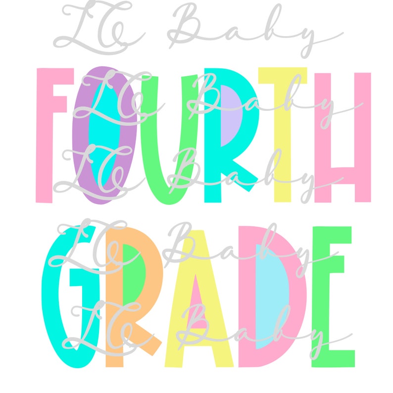 Bright Back to School Fourth Grade, Bright Back to School Png, Fourth ...