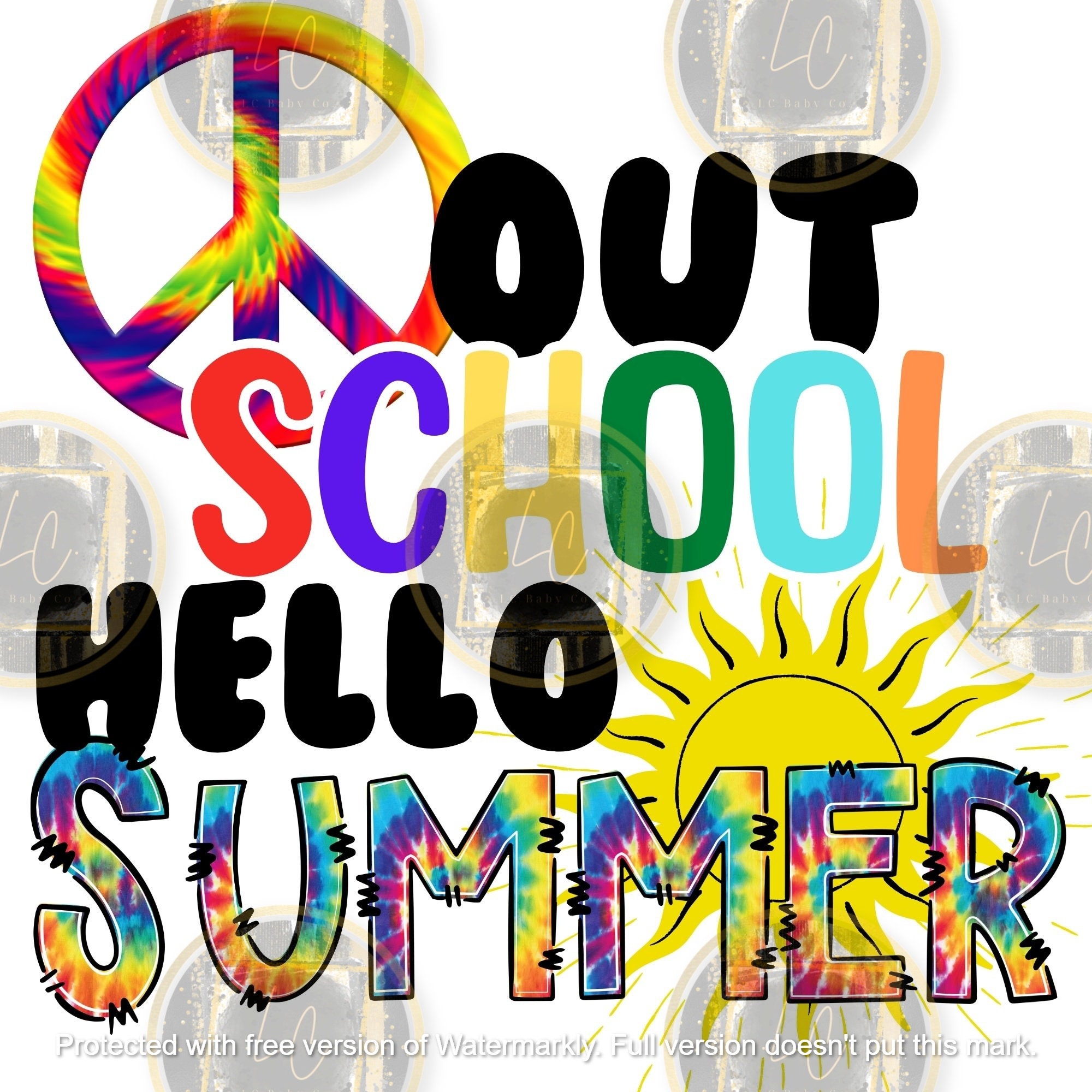Goodbye School Hello Summer Png, Summertime Png, Schools Out Png, Last ...