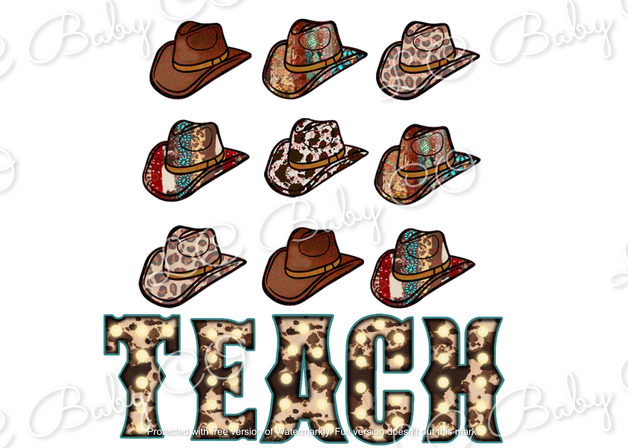 Teach Cowgirl Png, Western Teacher Png, Back to School Png, Western ...