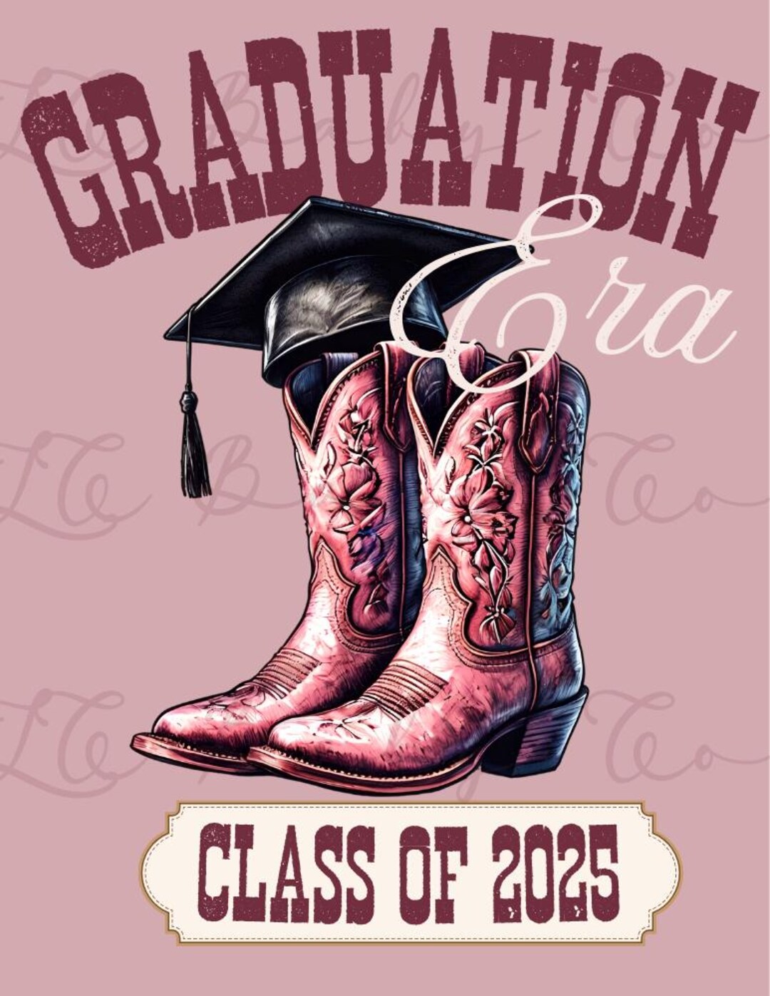 Graduation Cowboy Boots PNG, Floral Graduation Sublimation Download Png ...