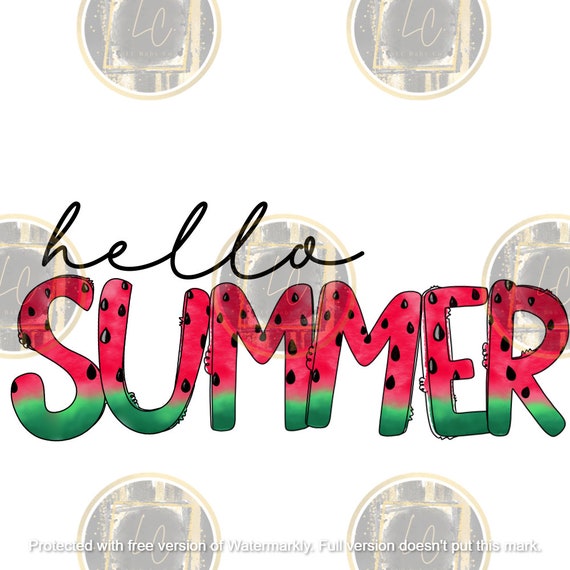 Watermelon Summer Png Hello Summer Watermelon Png Hello - Etsy