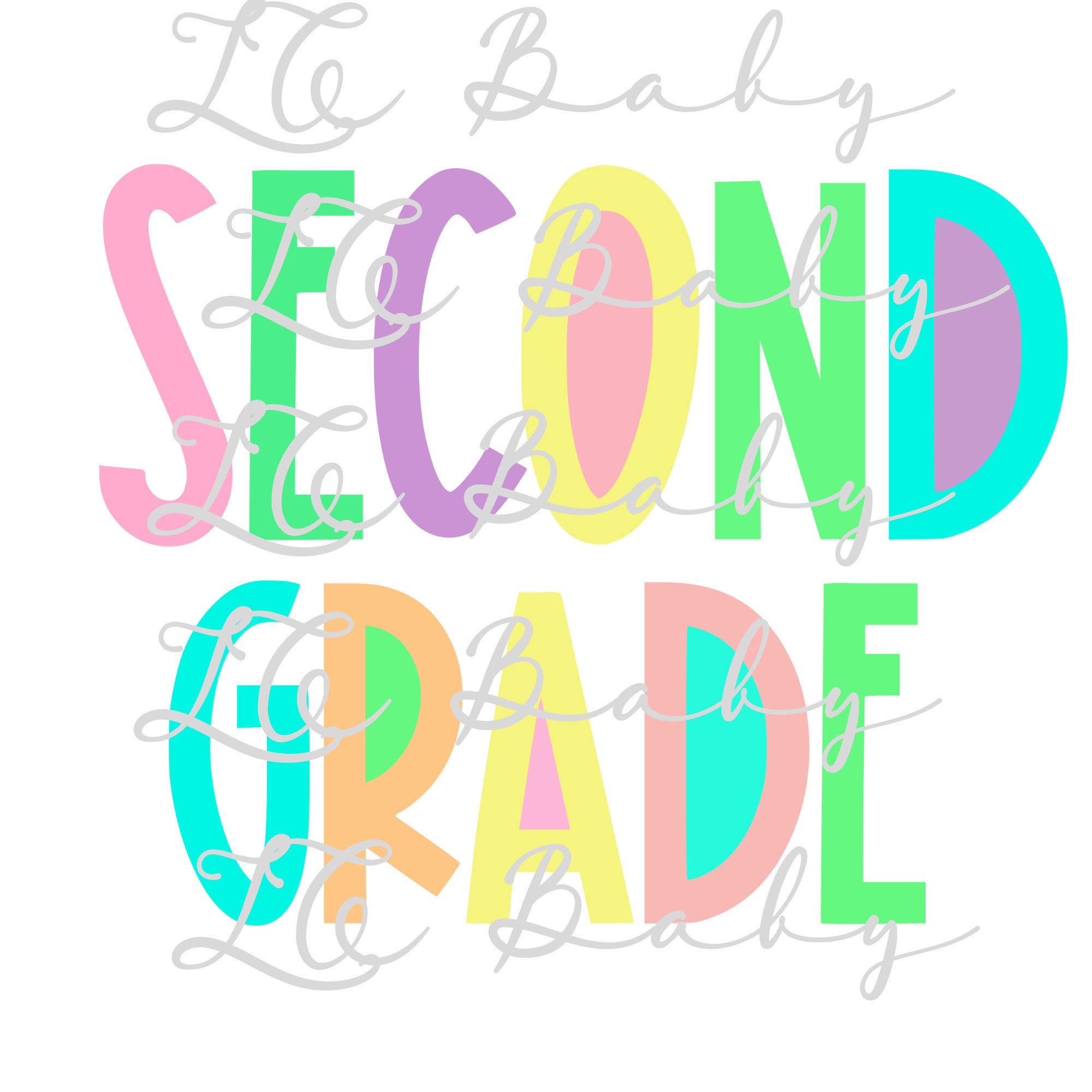 Bright Back to School Second Grade, Bright Back to School Png, Second ...