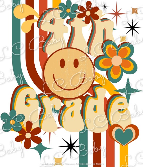 Back to School 4th Grade Retro Png PNG File for Sublimation - Etsy